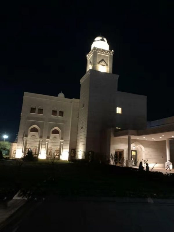 Lighten the mohammadi masjid in the Houston America | Green Light
